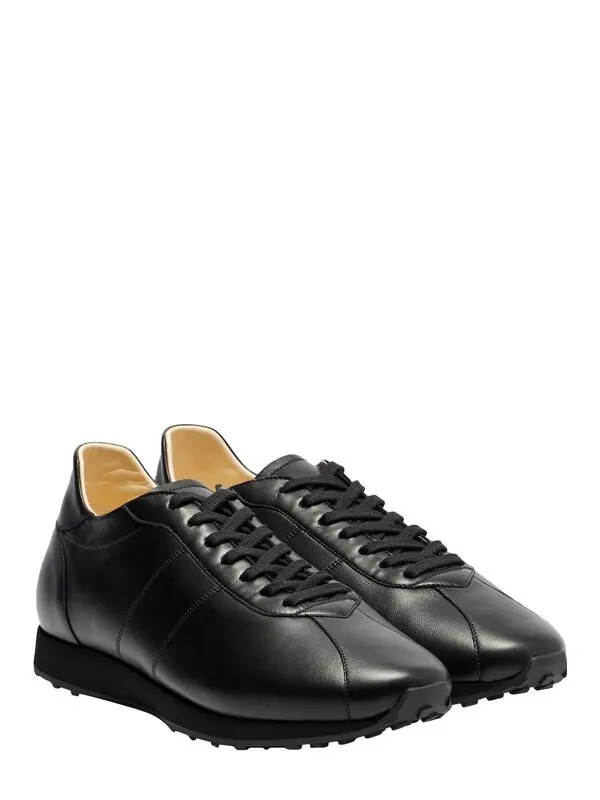 THE ROW Mica Leather Sneakers - Black