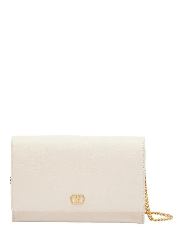 Valentino Garavani Vlogo Signature Mini Leather Crossbody Bag - White