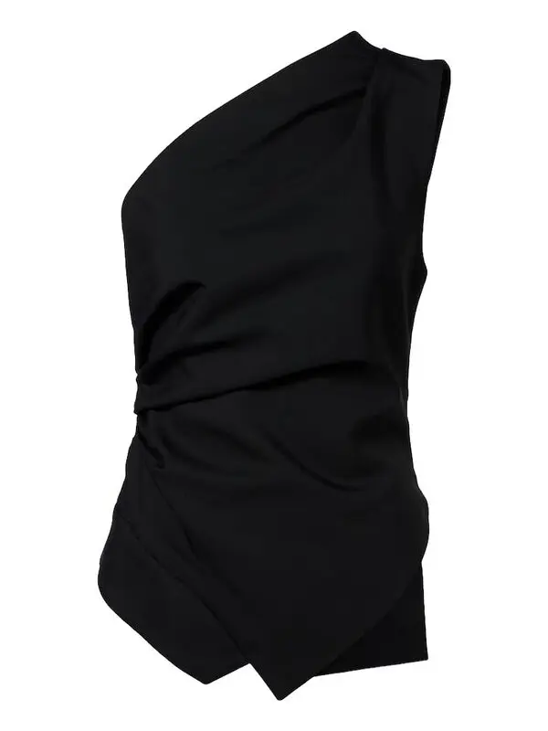 RÓHE Asymmetric One-shoulder Top - Black