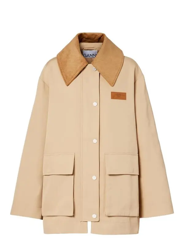GANNI Twill Jacket - Beige