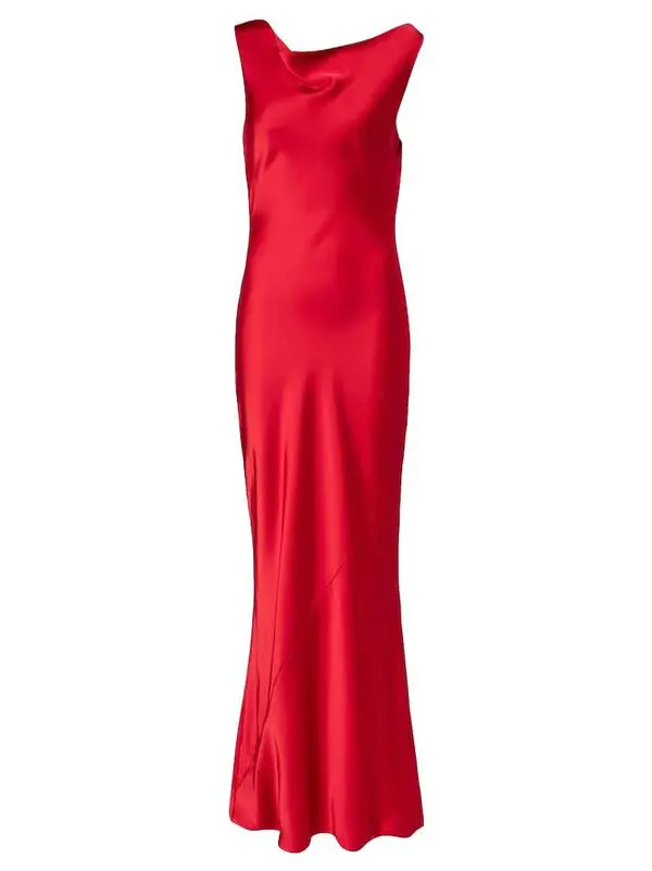 Norma Kamali Open-back Gown - Red