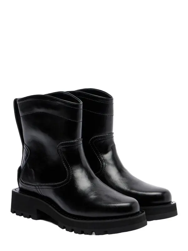 GANNI Studded Ankle Boots - Black
