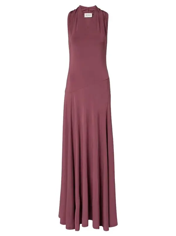 Tove Vina Crêpe Maxi Dress - Burgundy