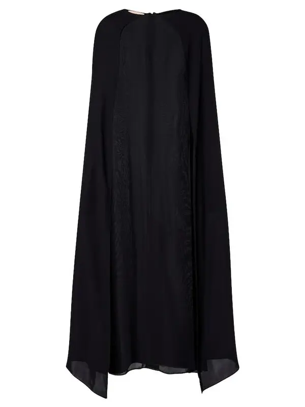Plan C Georgette Midi Dress - Black