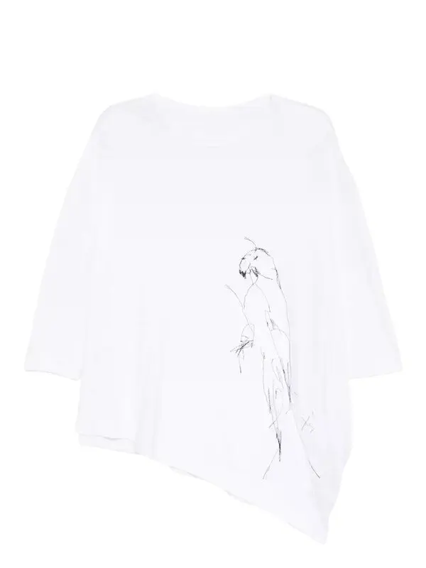 Y’s Embroidered T-shirt - White