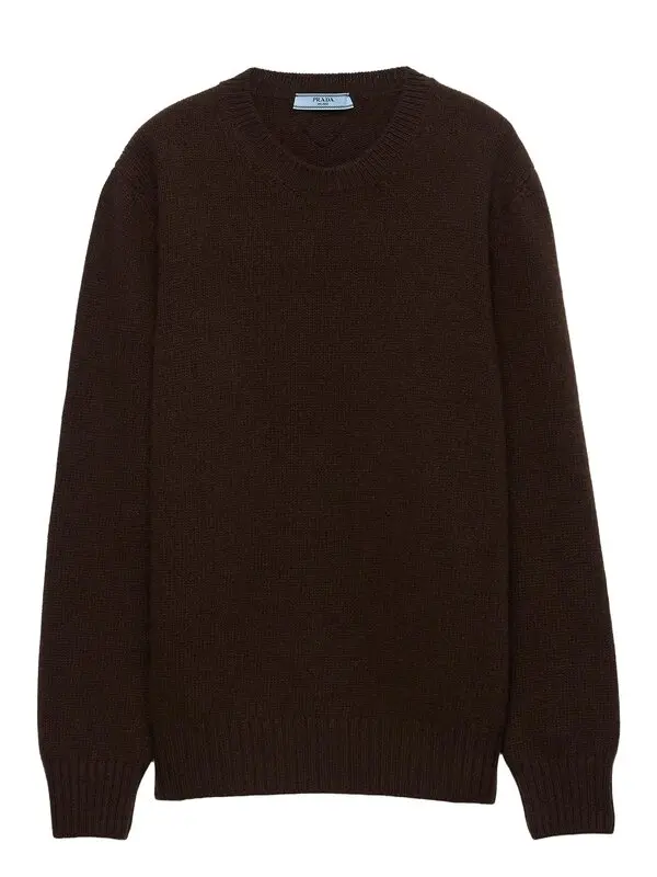 Prada Wool And Cashmere Crew-neck Sweater - Brown