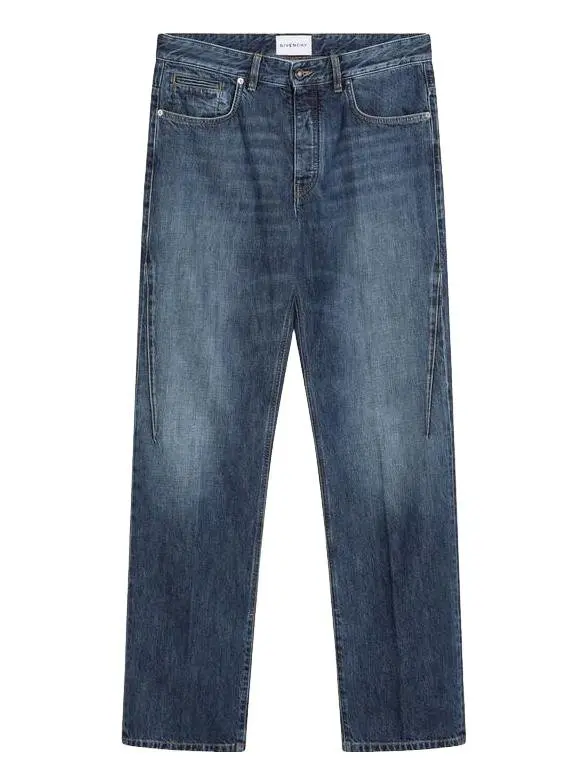 Givenchy Straight Jeans With Dark Washed Effect - Blue