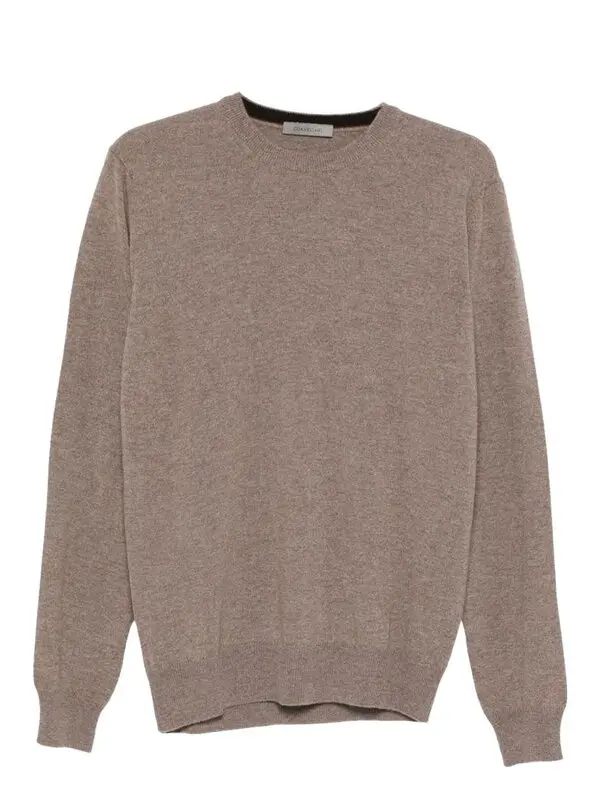 Corneliani Wool And Cashmere Crewneck Sweater - Beige