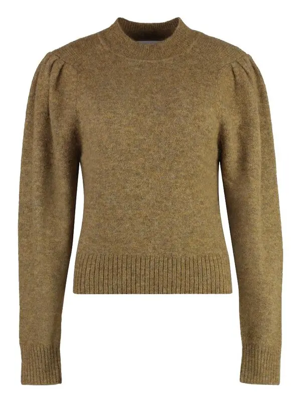 Isabel Marant Crew-neck Wool-blend Sweater - Beige