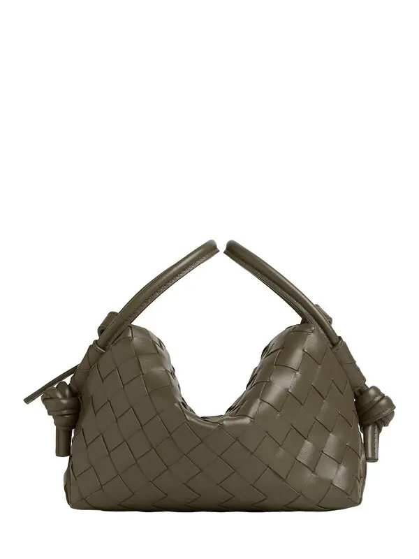 Bottega Veneta Small Intrecciato Leather Loop Top-handle Bag - Green