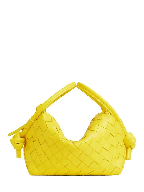 Bottega Veneta Leather Loop Crossbody Bag - Yellow