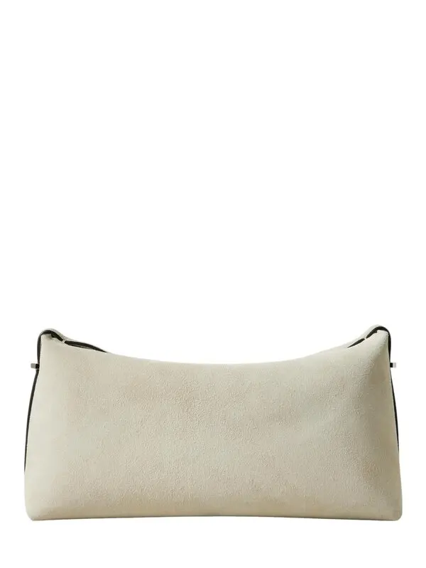 TOTEME Suede Clutch - Off-white