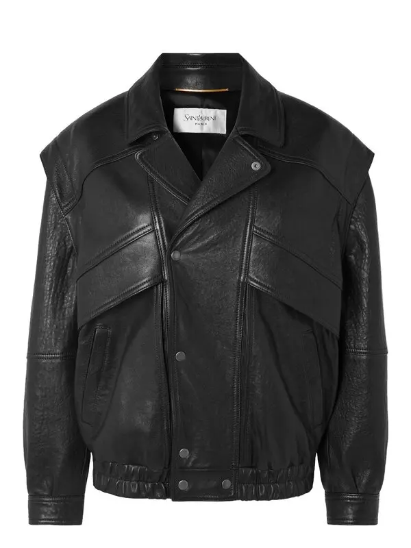 Saint Laurent Leather Jacket - Black