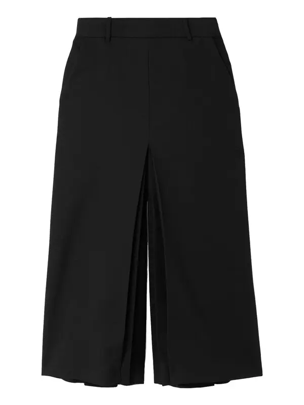 Saint Laurent Cropped Cotton-gabardine Pants - Black