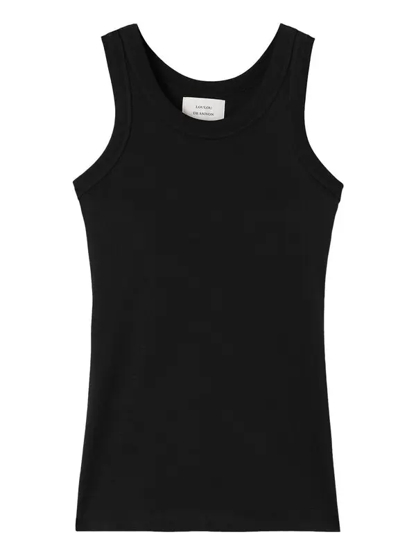 Loulou De Saison Poso Supima Cotton-jersey Tank Top - Black