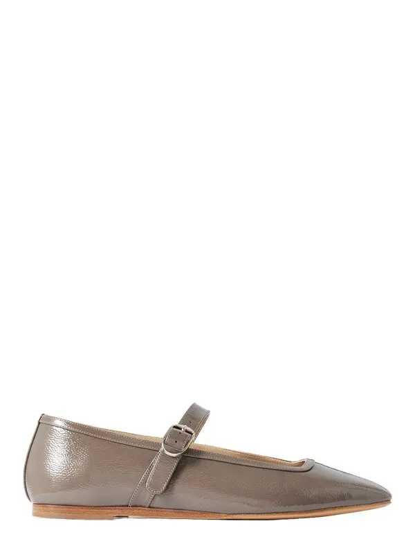 Le Monde Beryl Patent-leather Mary Jane Ballet Flats - Brown