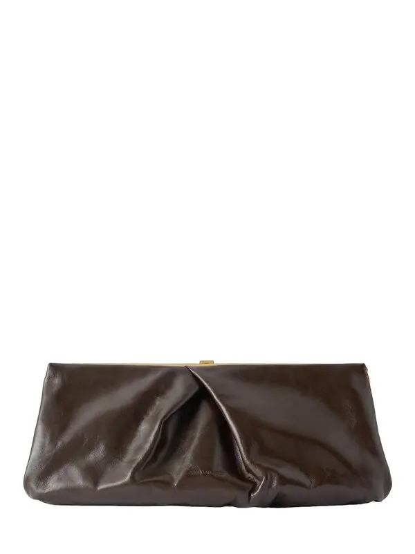 Dries Van Noten Leather Clutch - Gray