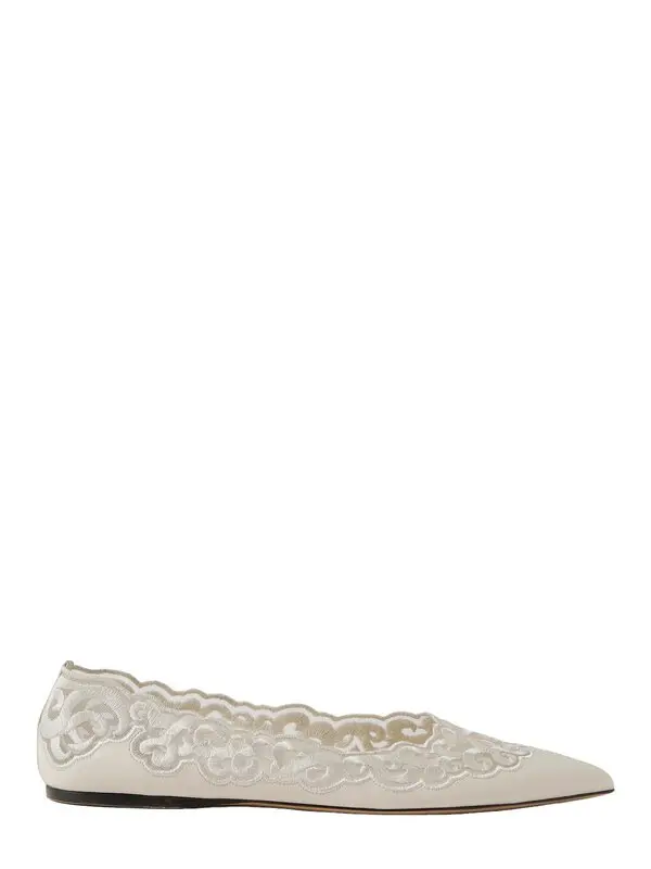 Gabriela Hearst Ziva Point-toe Flats - Neutrals