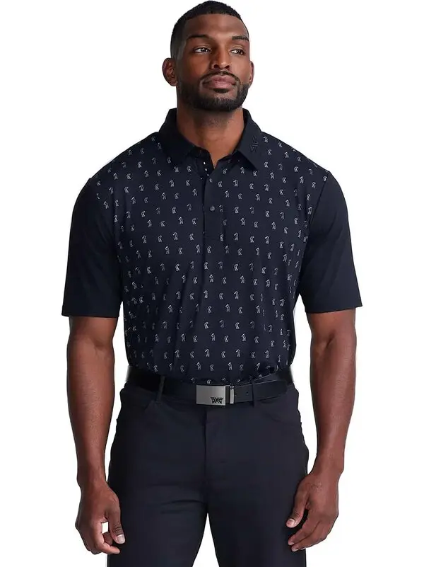 PXG Comfort Fit Player Print Polo - Black