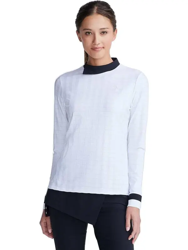 PXG Asymmetric Mock Neck Pullover - White