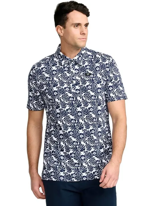 PXG Athletic Fit Short Sleeve Aloha 25 Polo - Navy