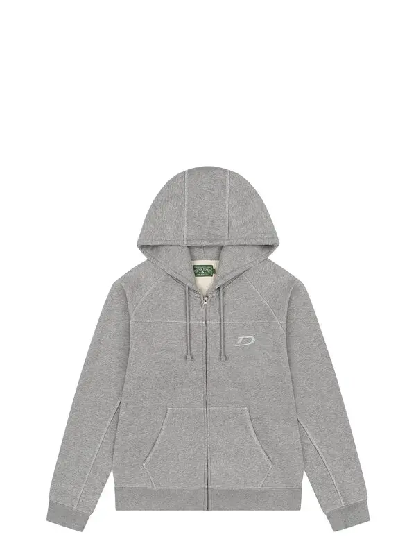 DENIM TEARS Court Lines Zip Hoodie - Grey