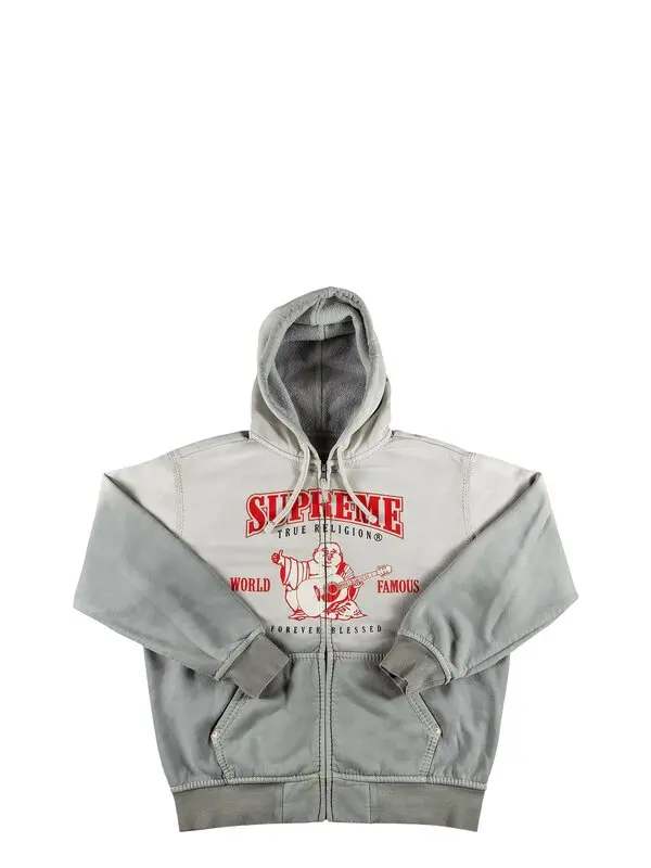 Supreme X True Religion Zip-up Hooded Sweatshirt - Grey