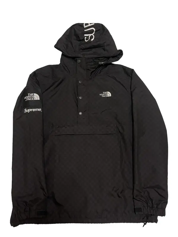 Supreme Checkered Pullover Jacket - Black