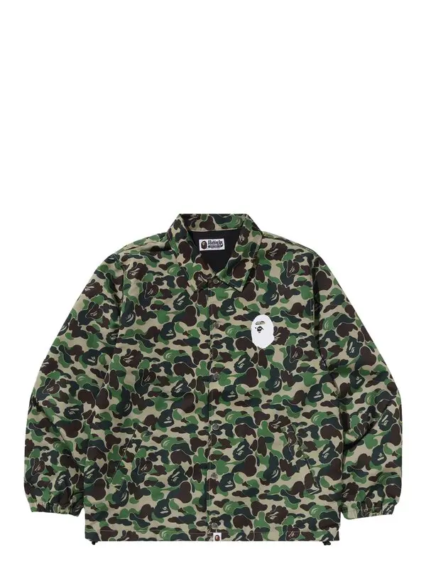 A BATHING APE Logo Coach Jacket - Green