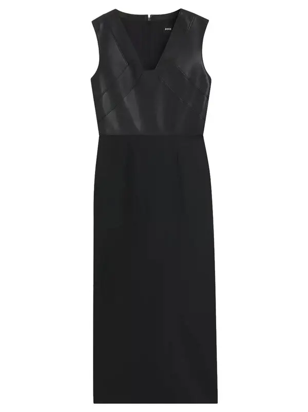 BOSS Panelled Midi Dress - Black