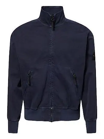 Stone Island Regular-fit Cotton Jacket - Dark Blue