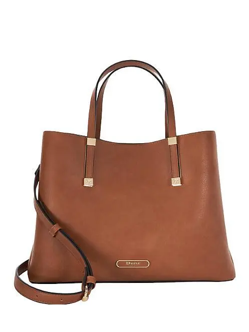 DUNE Faux-leather Tote Bag - Tan Synthetic Recycled