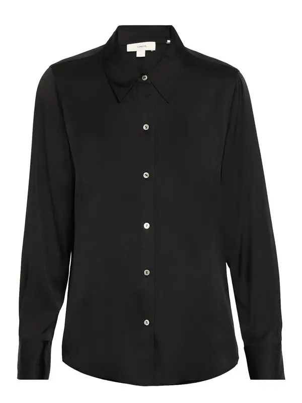 Vince Classic Slim-fit Shirt - Black