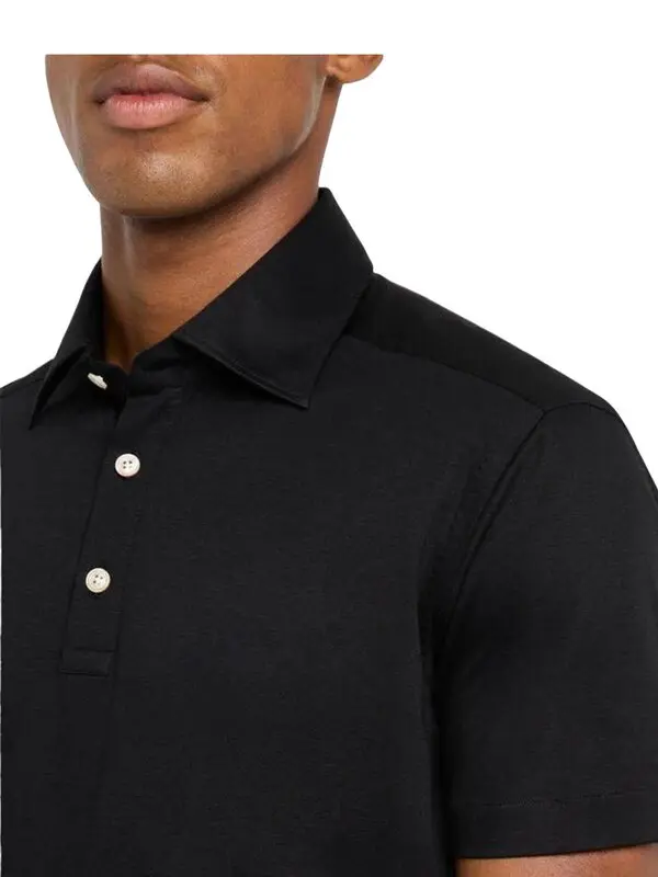 Kiton Apos;s Cotton Classic-fit Polo Shirt - Black