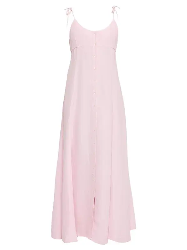 Rosie Assoulin High Garden Sleeveless Button-front Maxi Dress - Blush