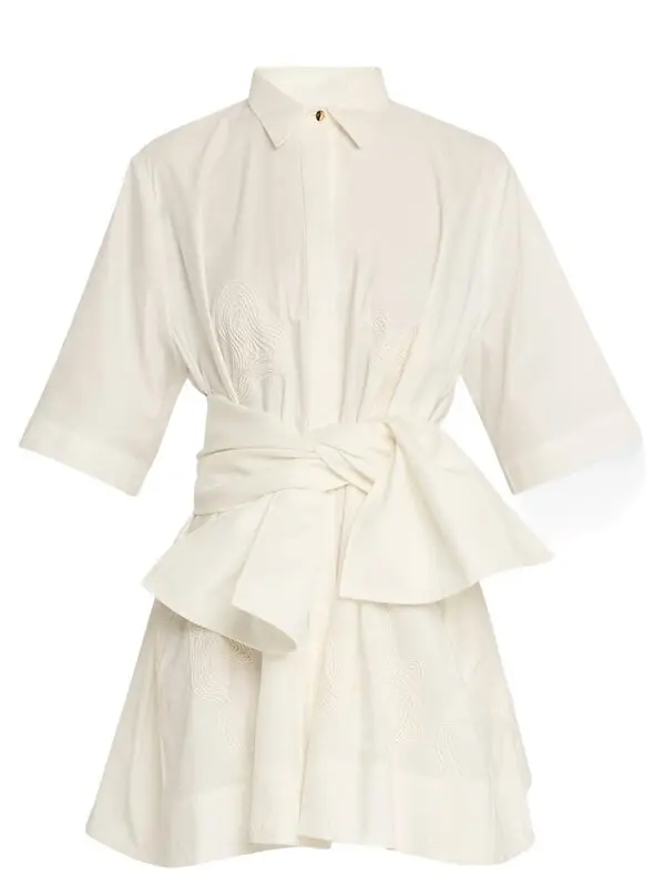 Acler Otterford Mini Shirtdress - Ivory