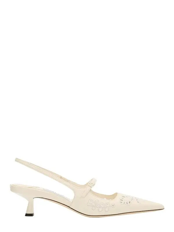 JIMMY CHOO Didi 45 Leather Slingback Pumps - Latte