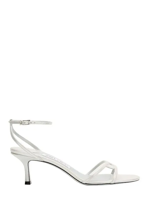 JIMMY CHOO 1998 Leo Metallic Ankle-strap Sandals - Silver