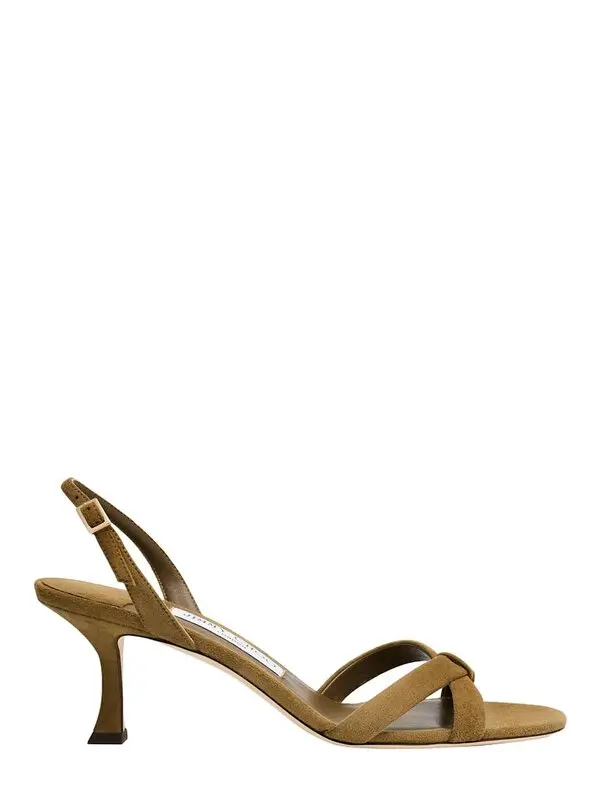 JIMMY CHOO Elsy 70 Suede Sandals - Green