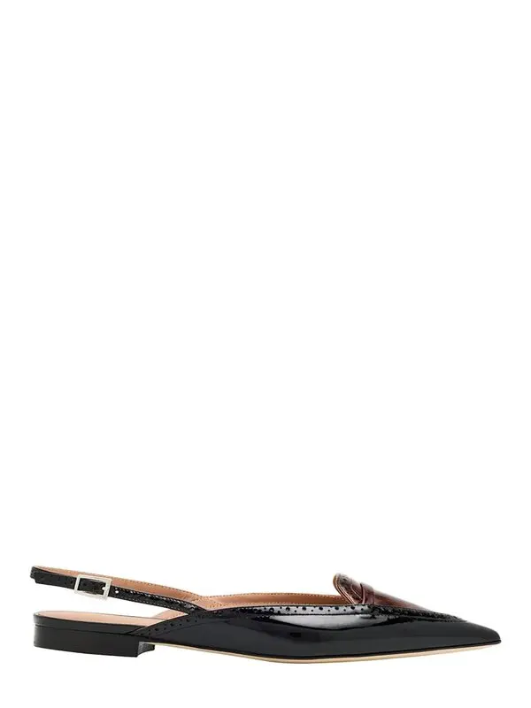 MALONE SOULIERS Laurie Slingback Ballerina Flats - Black/brown