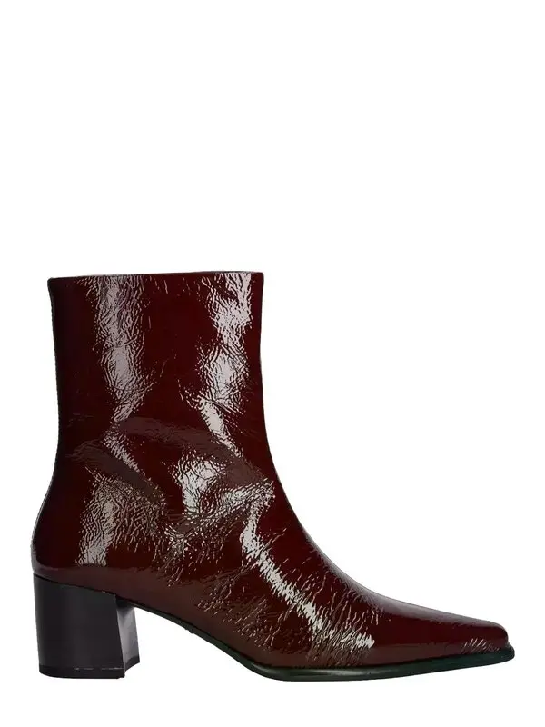 VAGABOND SHOEMAKERS Pointed-toe Block-heel Ankle Boots - Red