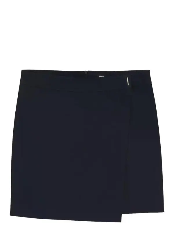 BOSS Wrap-effect Mini Skirt - Blue