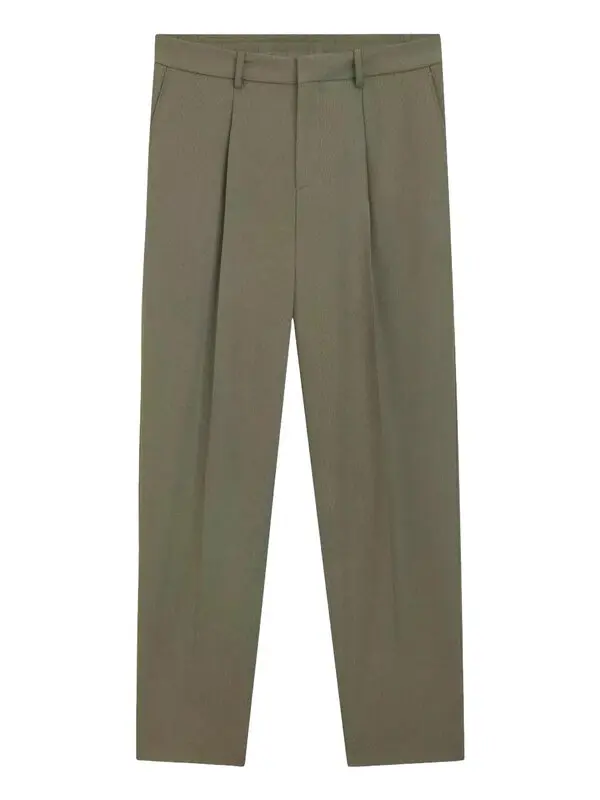 Hugo Boss Pleated Tapered Trousers - Green