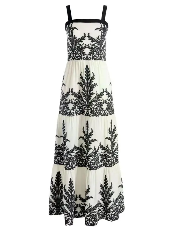 Alice + Olivia Saige Tiered Maxi Dress - White