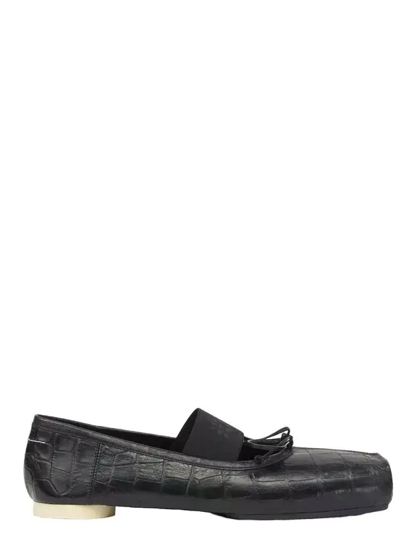 MAISON MARGIELA Crocodile-embossed Ballerinas - Black