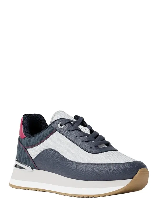 Michael Kors Hattie Mixed-media Trainer - Blue