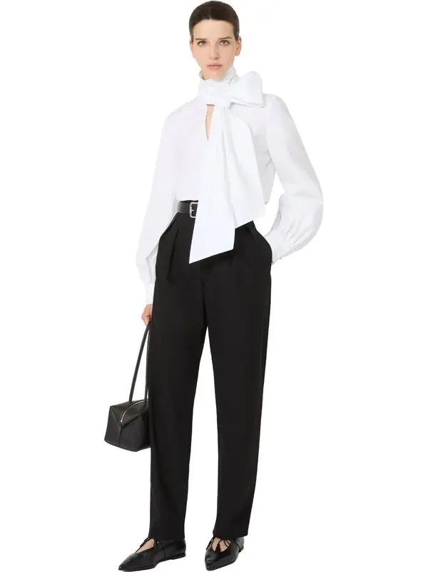 Max Mara Stretch Cotton Blouse - Optical White