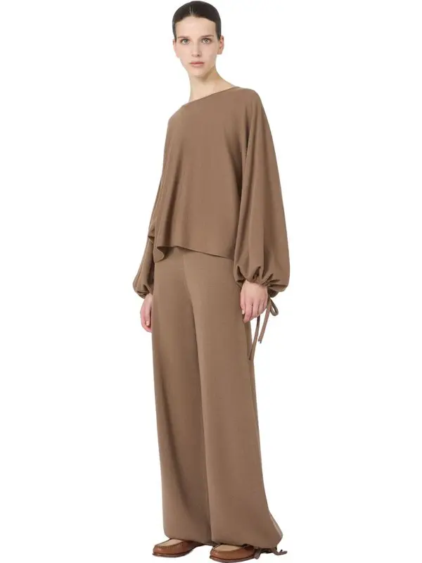 Max Mara Wool Yarn Trousers - Hazelnut Brown