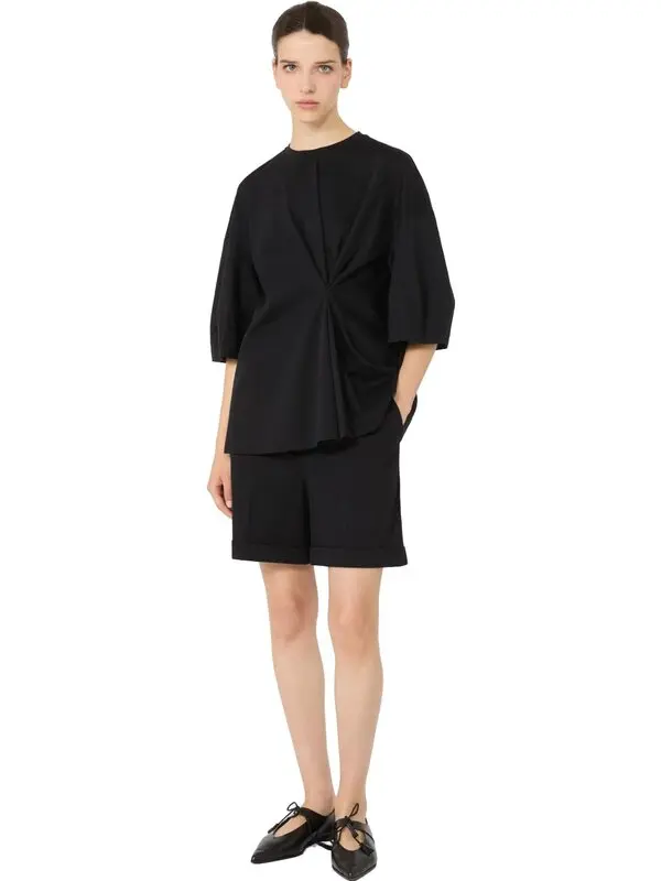 Max Mara Cotton Jersey T-shirt - Black
