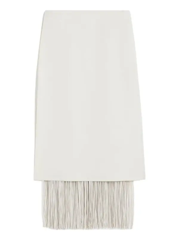 Max Mara Fringed Hem Flared Skirt - Pink